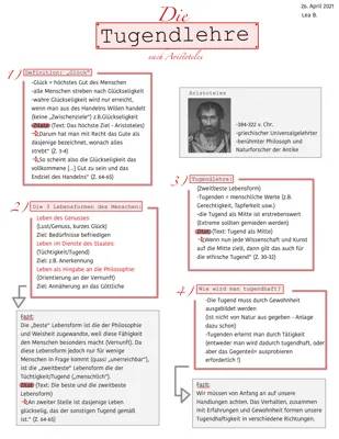 Aristoteles' Glückseligkeit, Tugenden und Lebensformen einfach erklärt ...