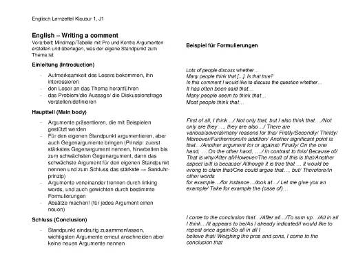 Einfach erklärt: Englische Kommentare schreiben: Einfach erklärt mit ...