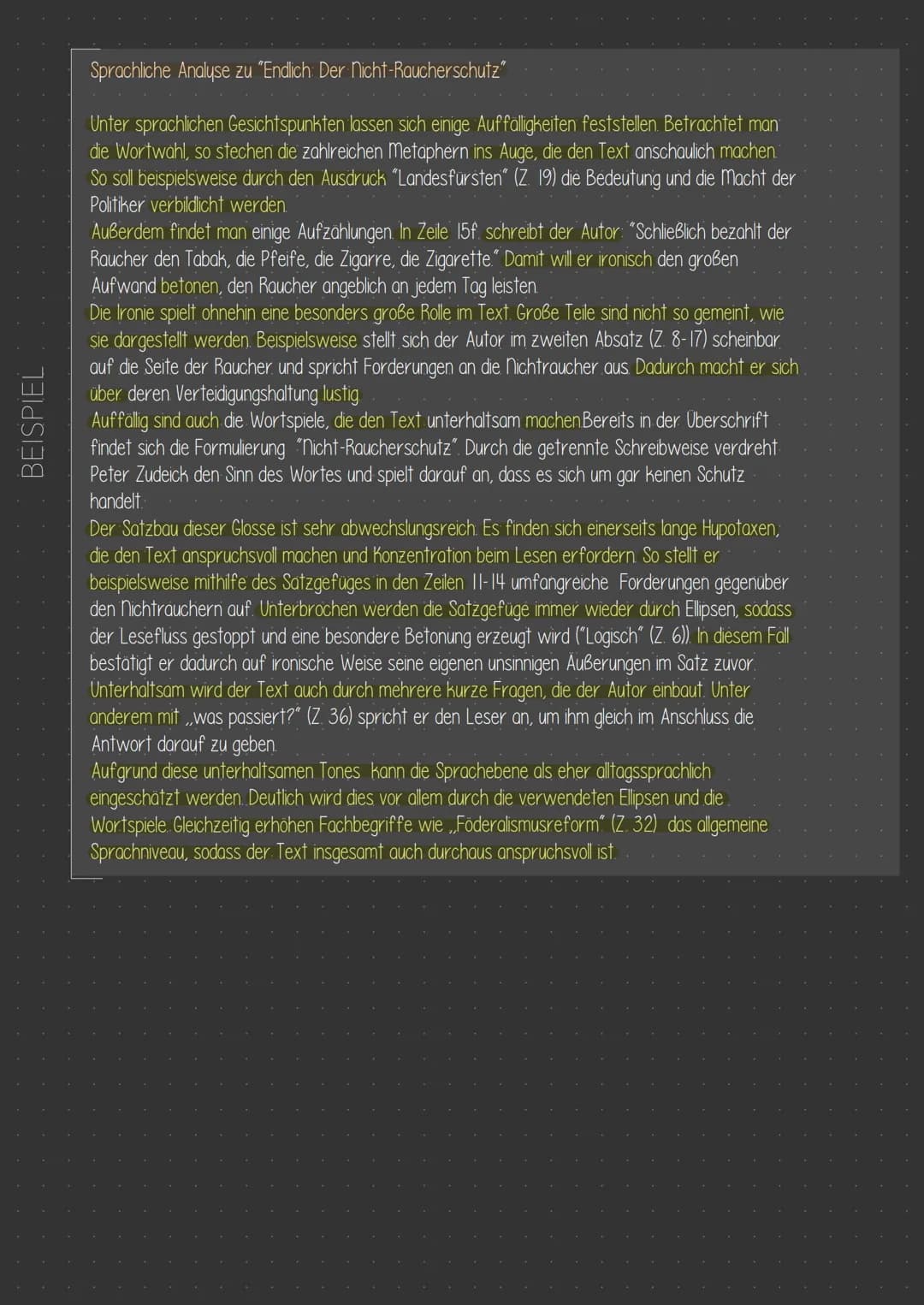 Einfach erklärt: Glosse Beispiel und Aufbau: Deine Musterlösung für die ...