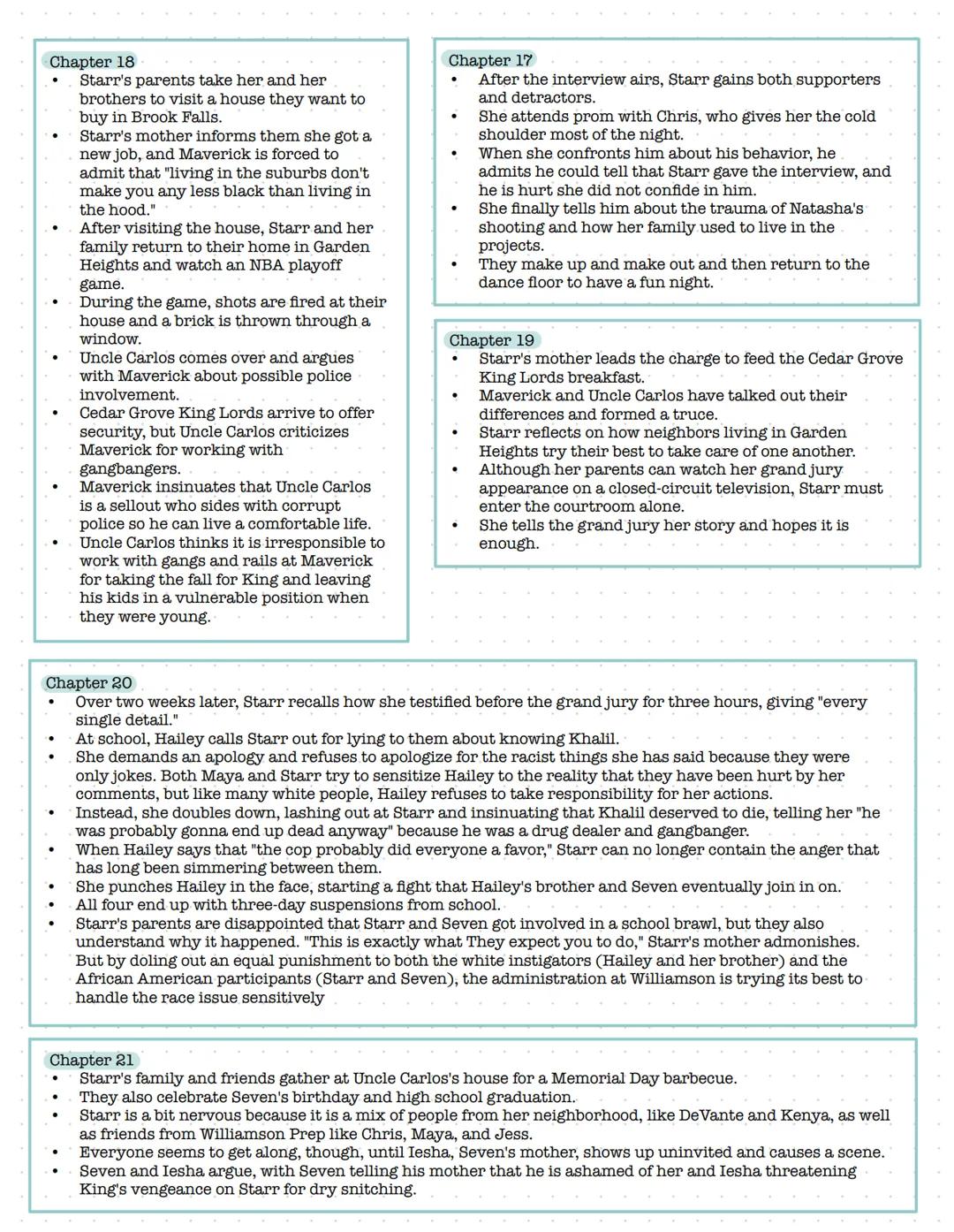 The Hate U Give Summary: Chapters 1 to 10 (Englisch) - Knowunity