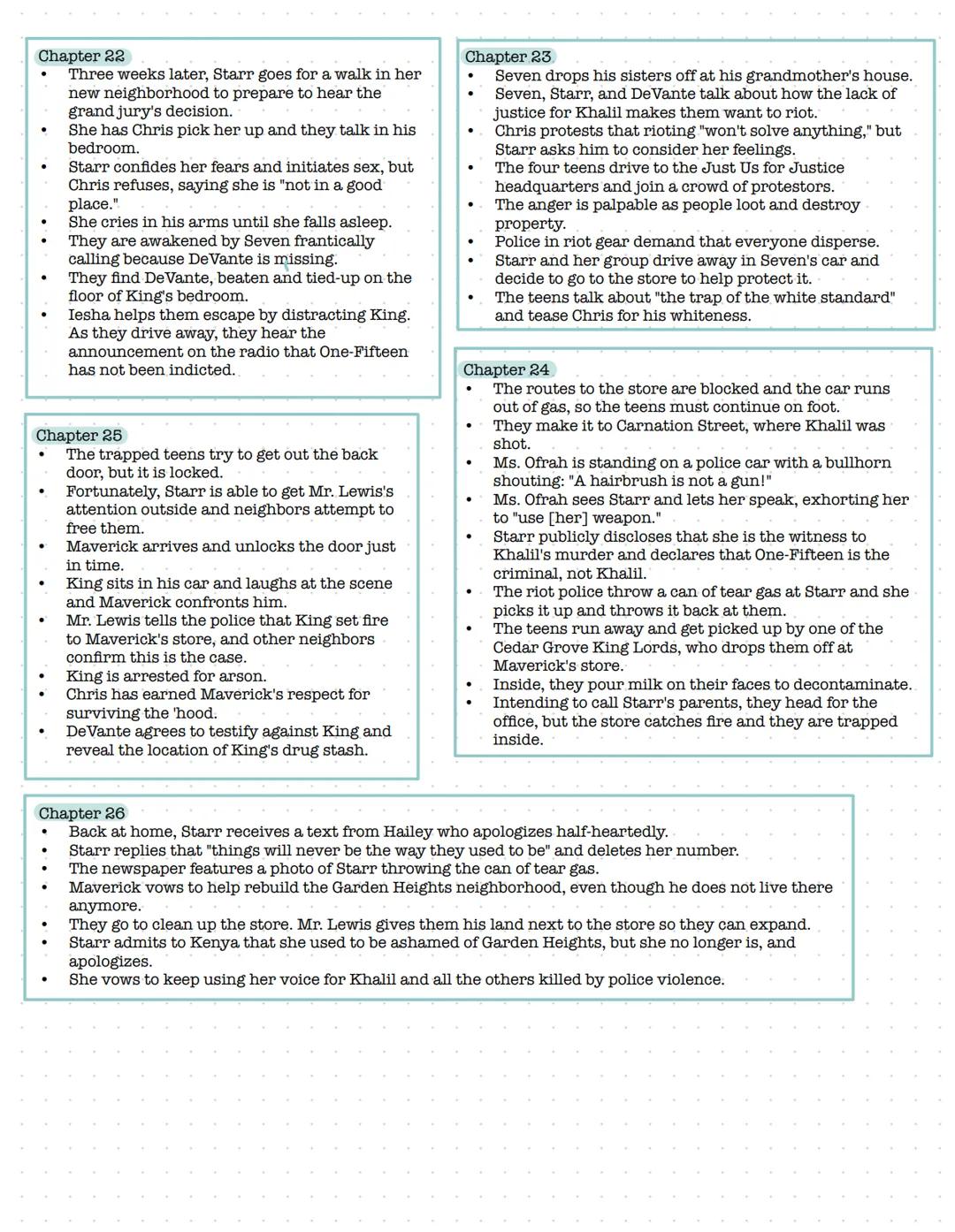 The Hate U Give Summary: Chapters 1 to 10 (Englisch) - Knowunity