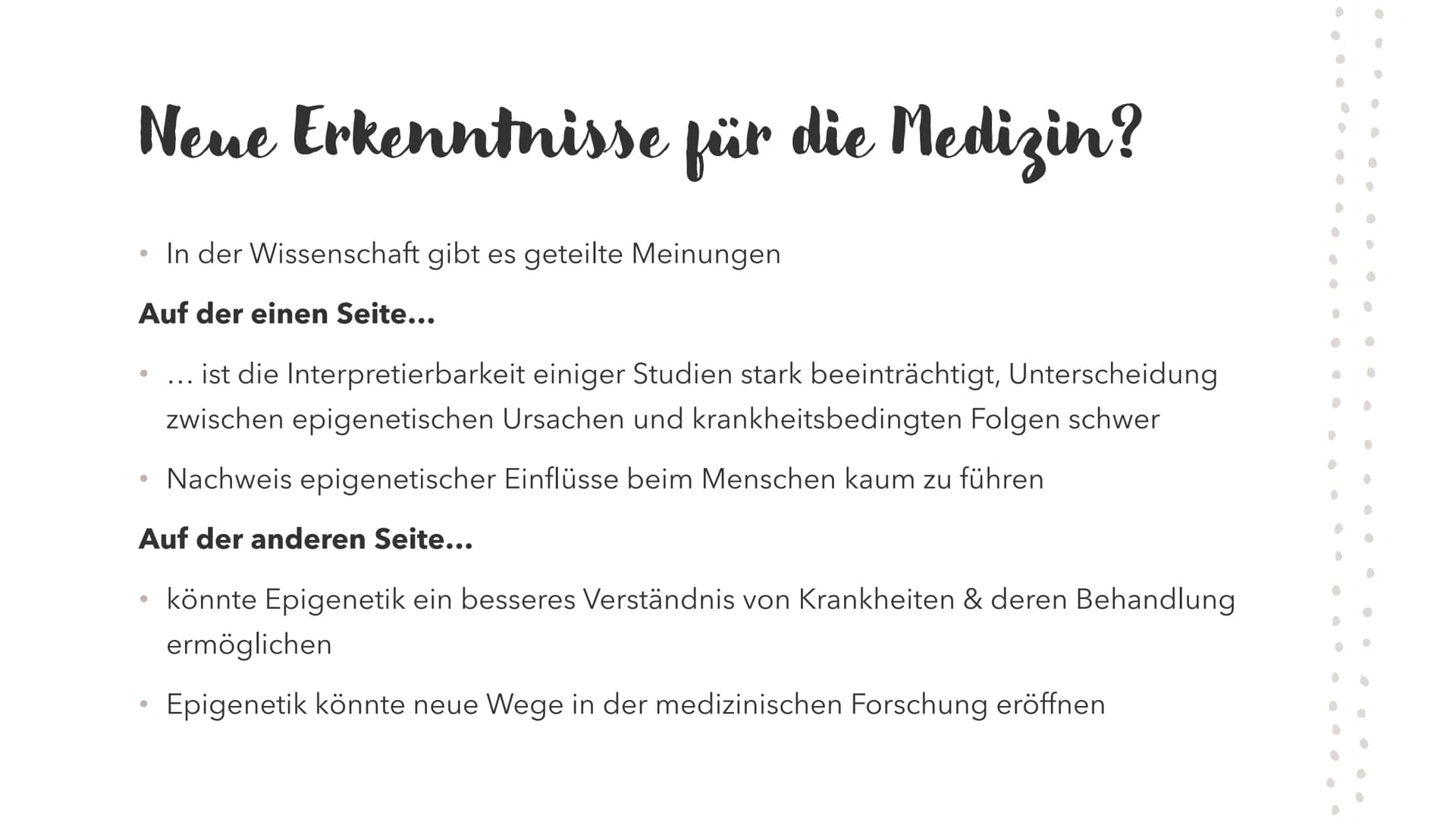 Epigenetik Präsentation (Biologie) als PDF - Knowunity