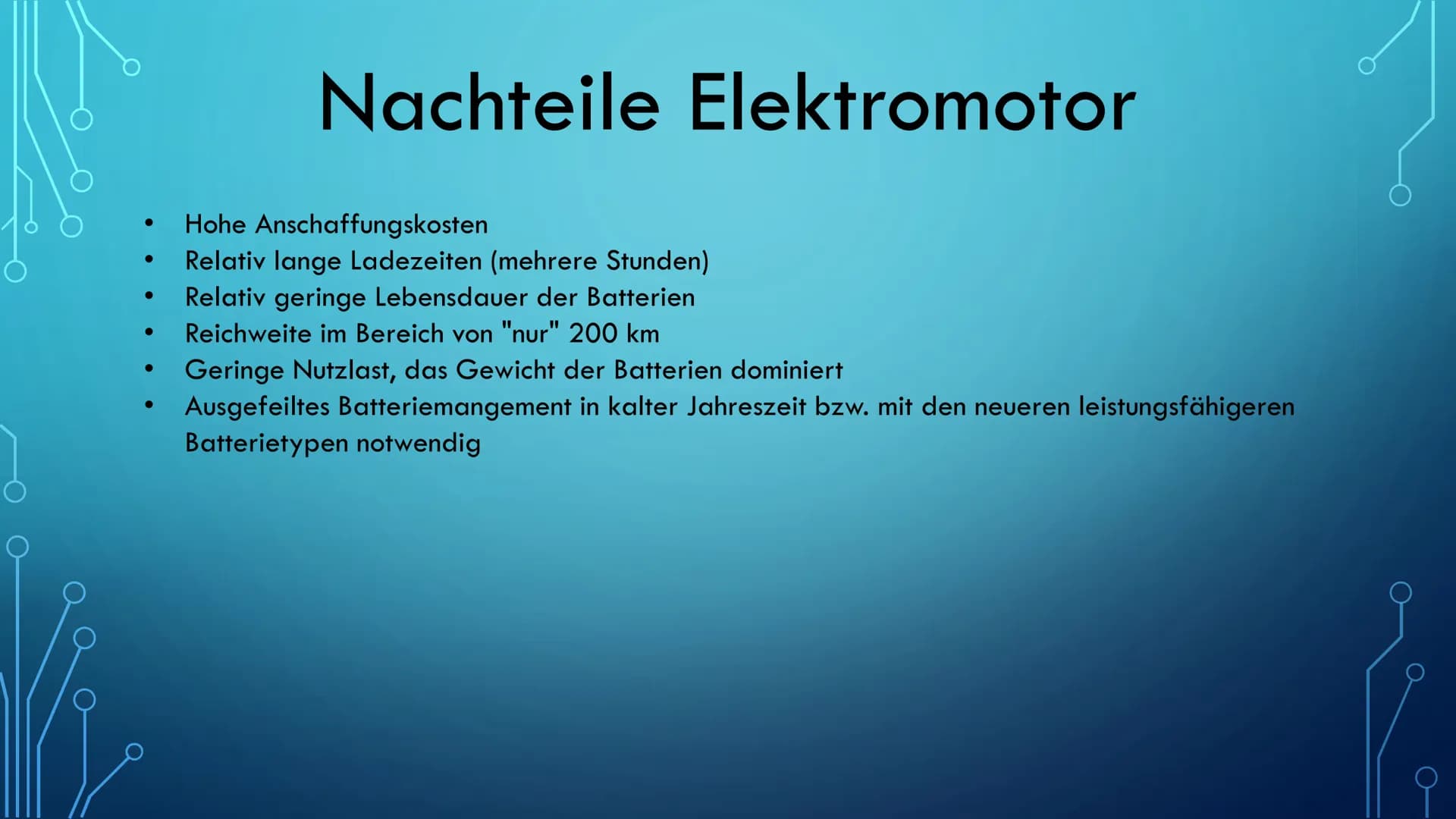 Elektromotor Vor Und Nachteile