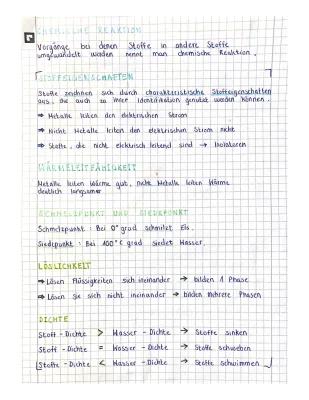 Chemie 6. Klasse: Homogene und Heterogene Stoffgemische Tabelle ...
