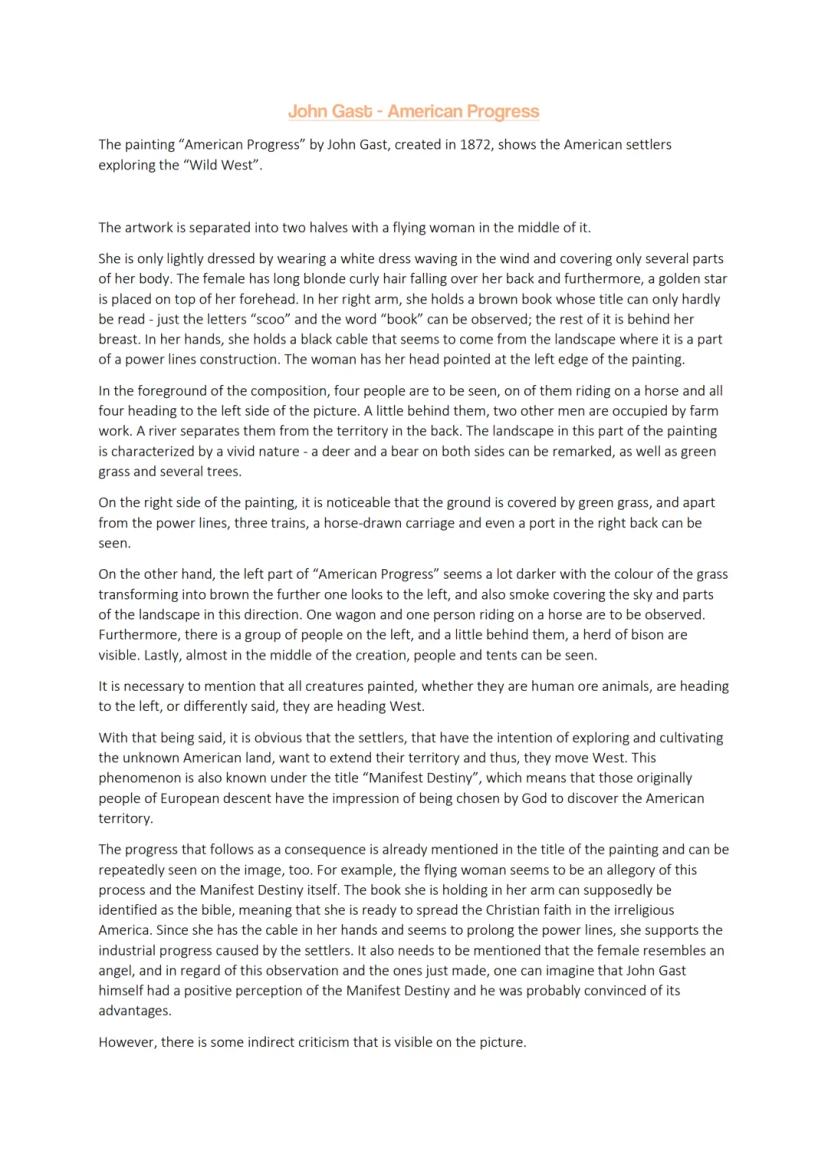 Einfach erklärt: Understanding John Gast's 'American Progress' and ...