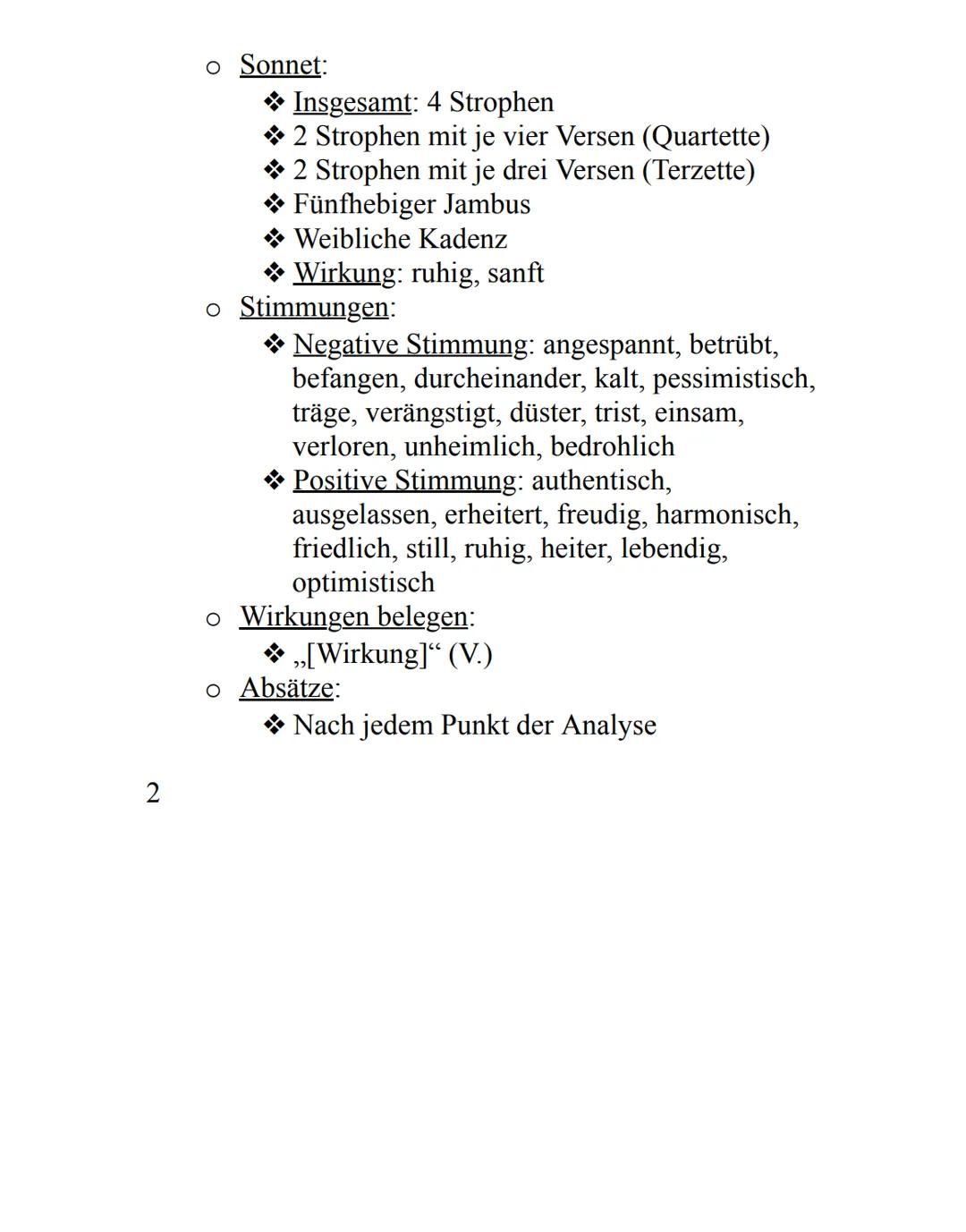 Gedichtanalyse Beispiel – Einfache PDF und Übungen für Klasse 10 und ...