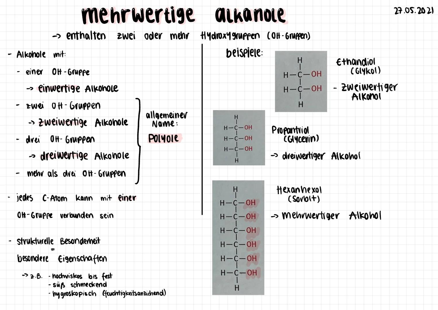 Einfach erklärt: Alkanole und Alkohole: Siedetemperaturen und ...