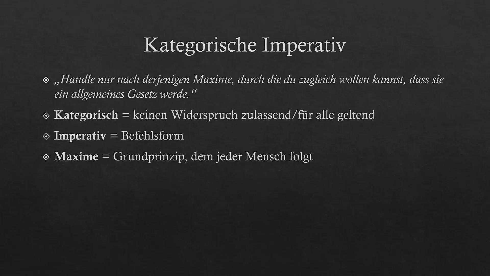 Der Kategorische Imperativ von Immanuel Kant einfach erklärt – Zitate ...