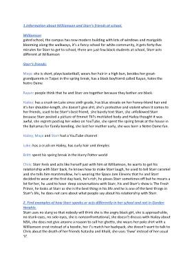 The Hate U Give Summary: Chapters 1 to 10 (Englisch) - Knowunity