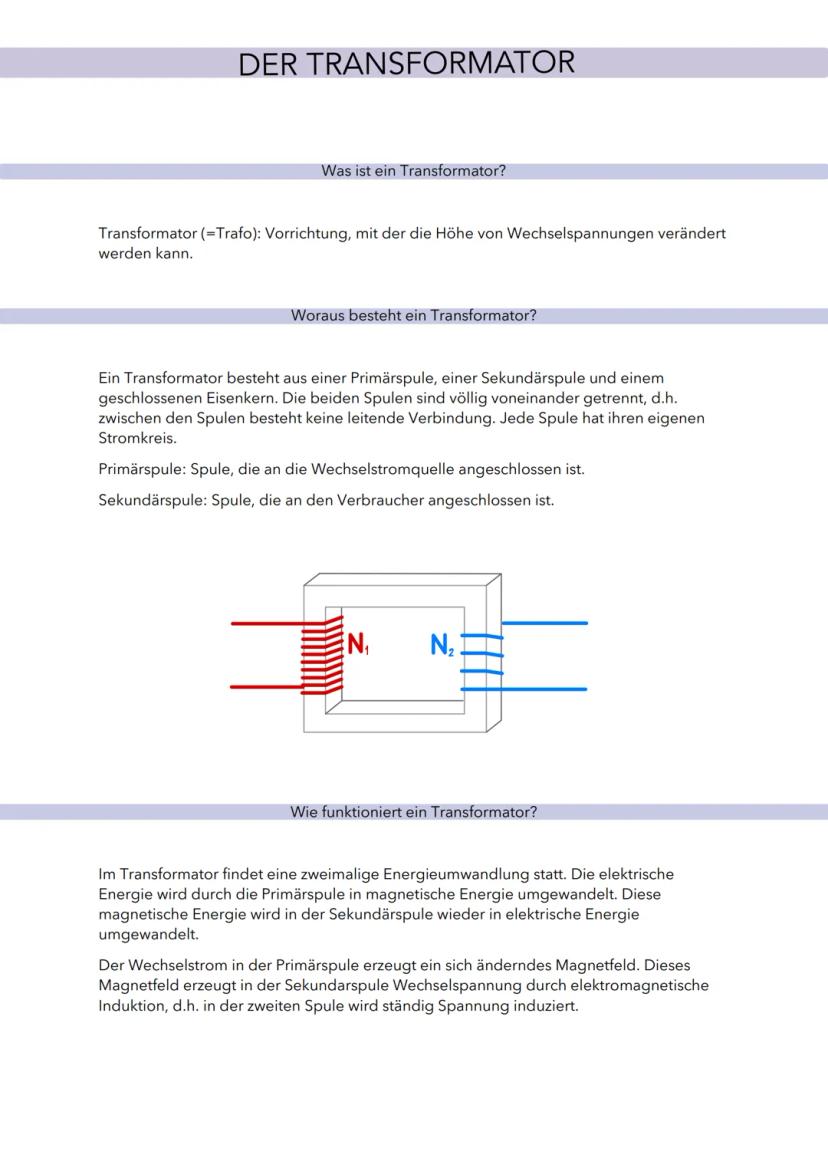 Wie funktioniert ein Transformator? Einfach erklärt, Aufbau und ...