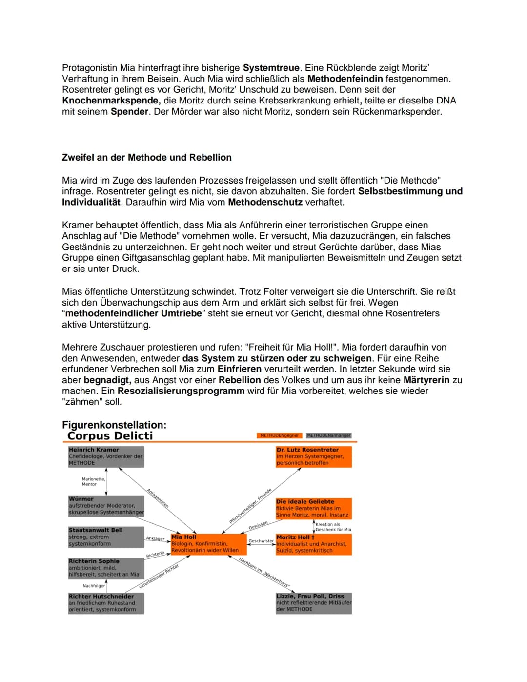 Corpus Delicti Zusammenfassung: Kapitel, wichtige Textstellen und mehr ...