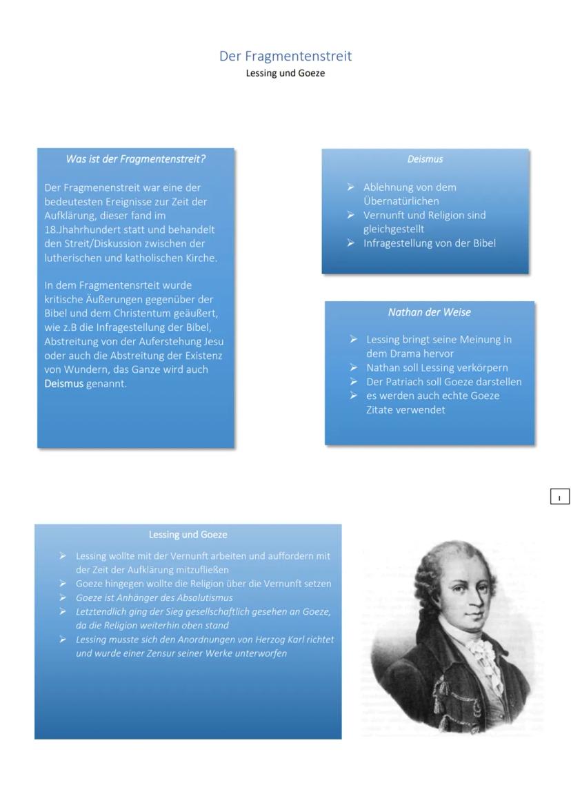 Einfach erklärt: Fragmentenstreit einfach erklärt: Lessing, Goeze und ...