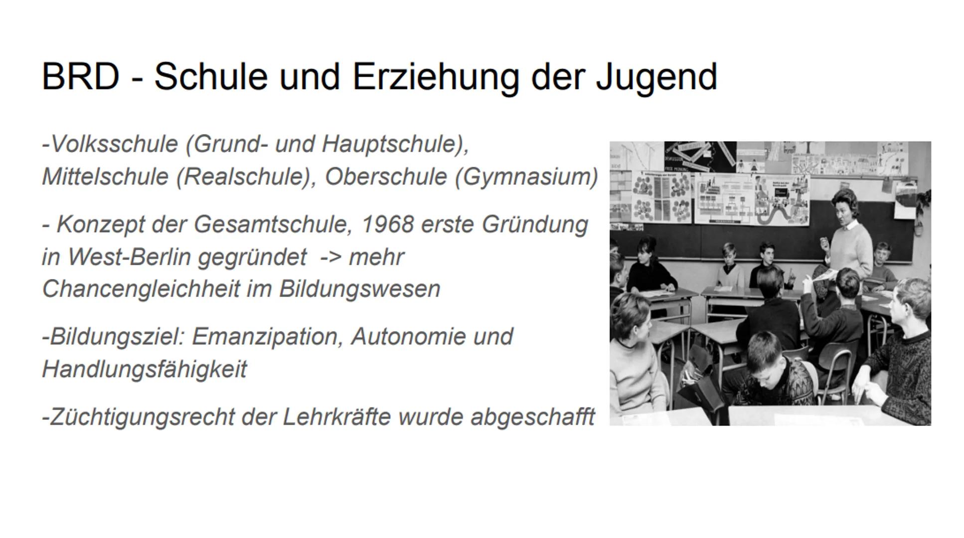 Einfach erklärt: BRD und DDR im Vergleich: Unterschiede, Erziehung, und Schulsysteme einfach ...