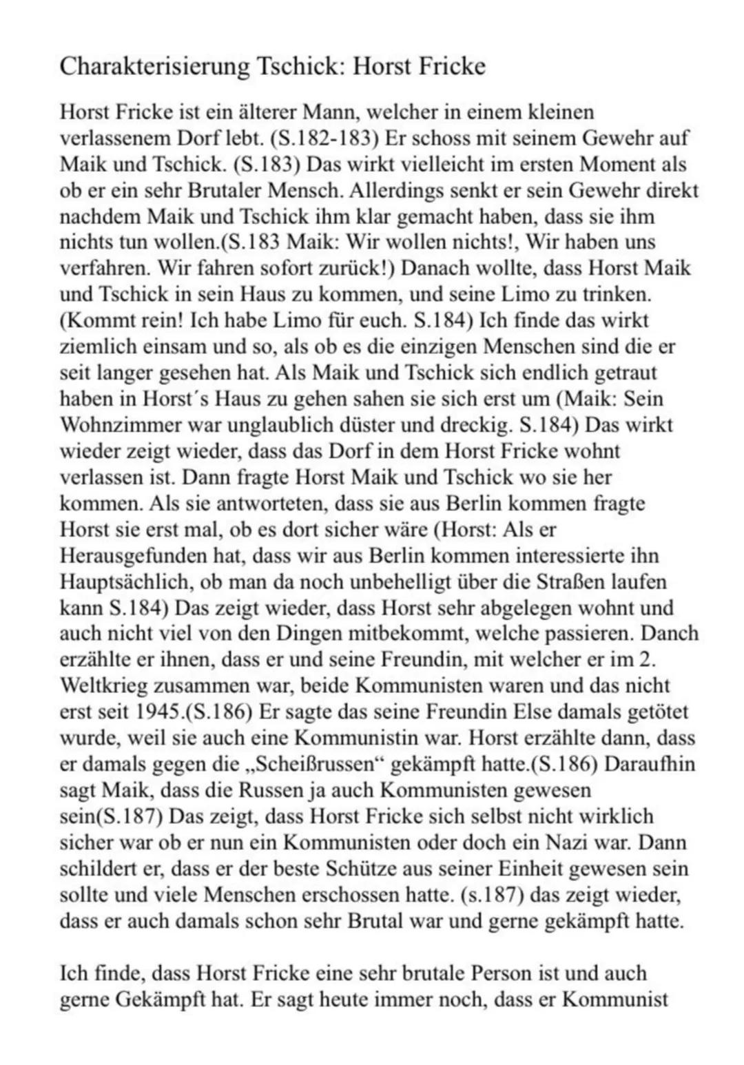 Einfach erklärt: Tschick Charakterisierung alle Figuren (Deutsch ...