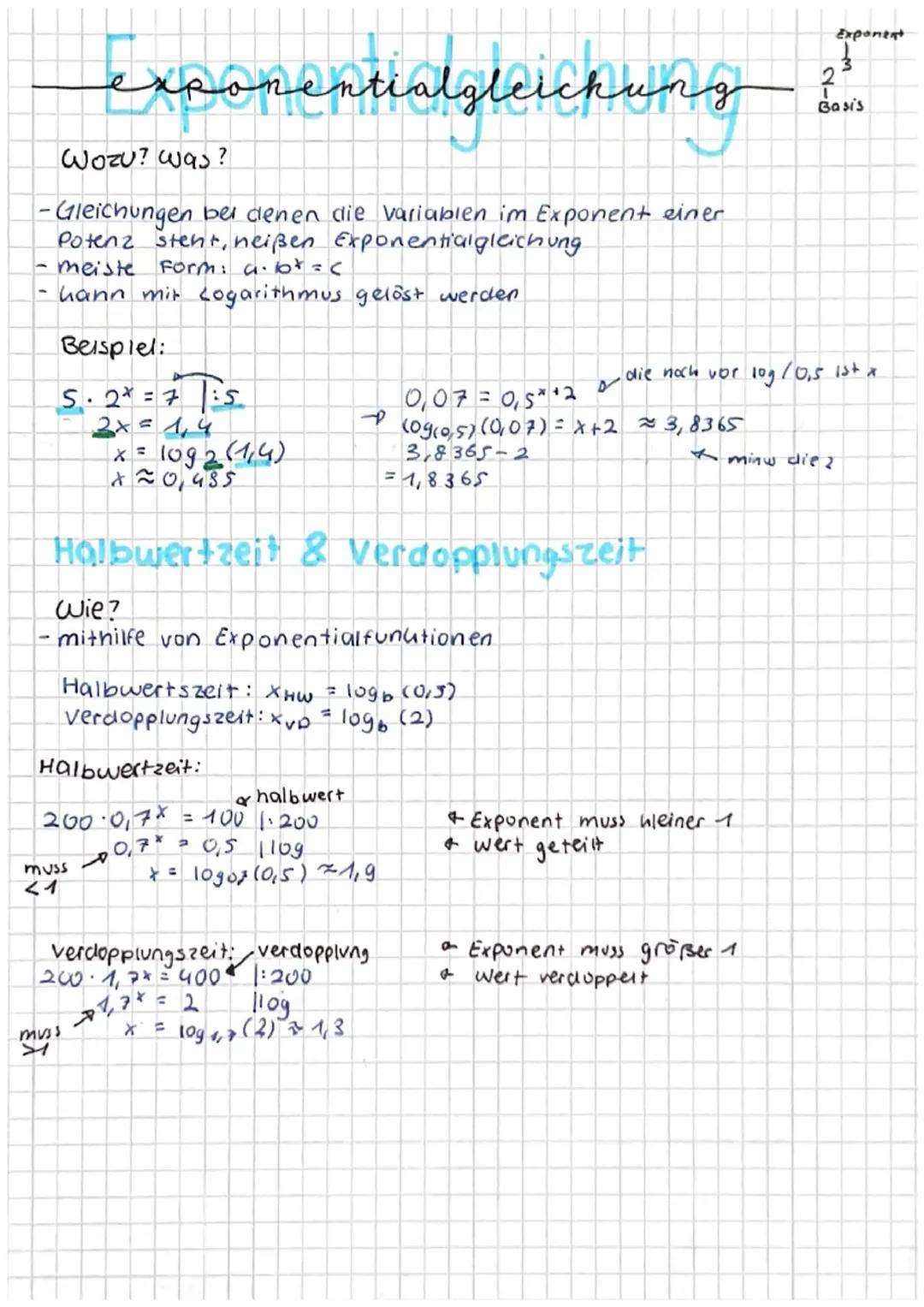Exponentialgleichungen (Mathe) - Knowunity