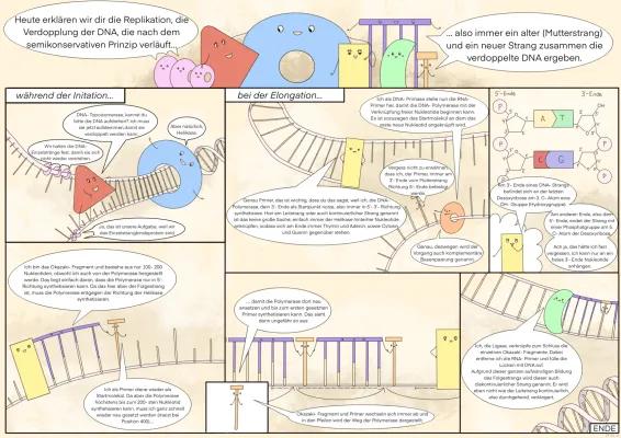Aufbau und Funktion der DNA einfach erklärt: Skizze und Modell ...