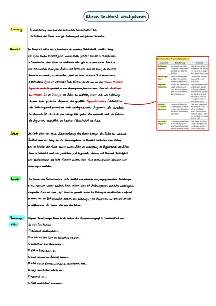 Sachtextanalyse Abitur: Musterlösung, Beispiele, PDFs & Übungstexte mit ...