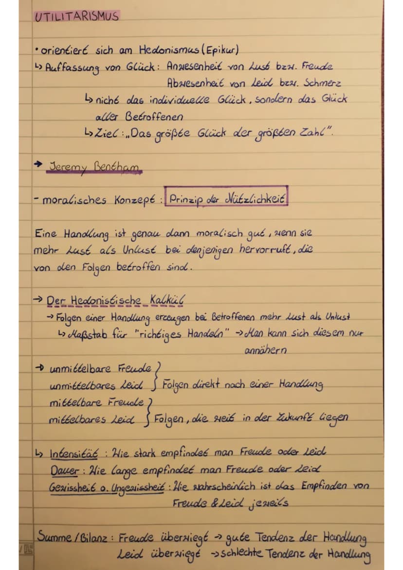 Das Prinzip der Nützlichkeit und Utilitarismus einfach erklärt ...