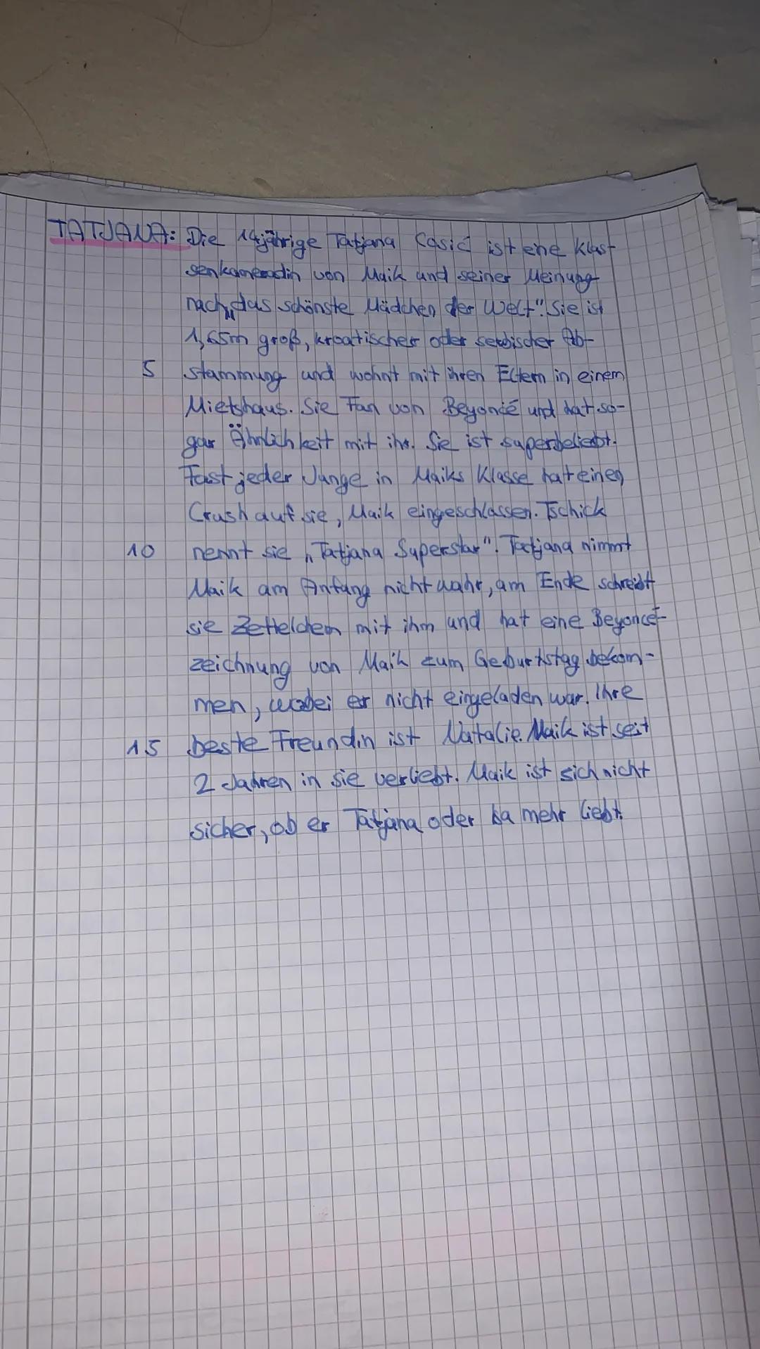 Einfach erklärt: Tschick Charakterisierung: Maik, Isa, Tatjana und ...