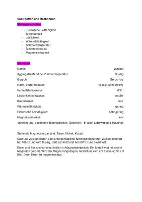 Chemie 6. Klasse: Homogene und Heterogene Stoffgemische Tabelle ...